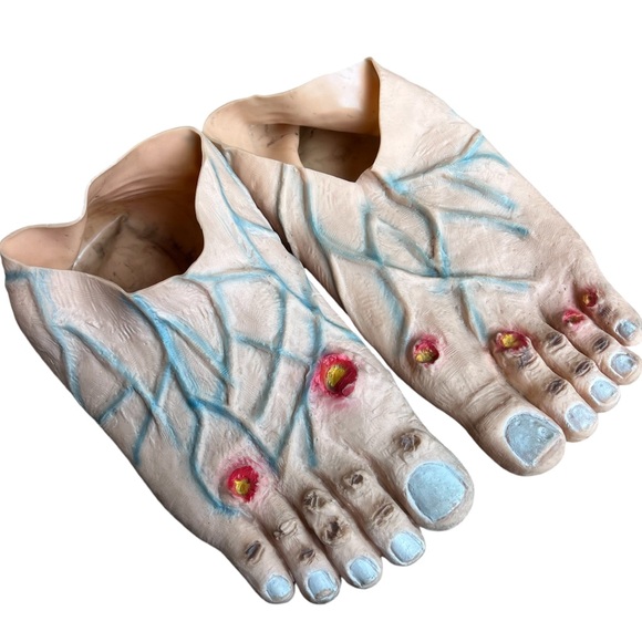 Vintage | Accessories | Vintage Cosplay Zombie Feet Wounded Latex ...
